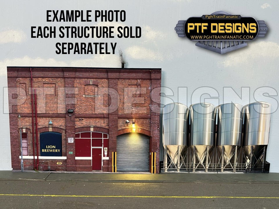 HO Scale BREWERY TANKS Building Flat/ Front- scratch built 1:87 | eBay