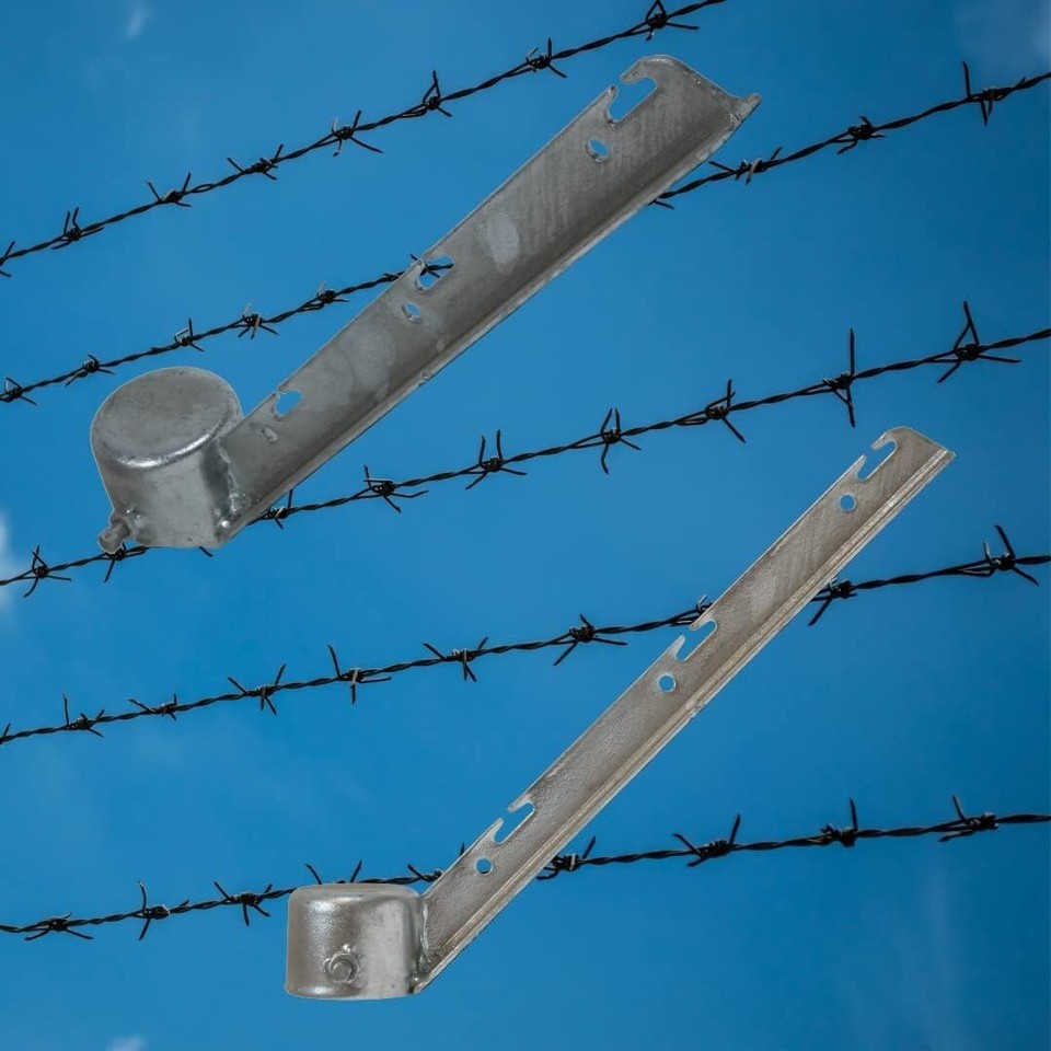 3" 3 Strand Corner Barb Wire Arm for Chain Link Fence [10324] | eBay