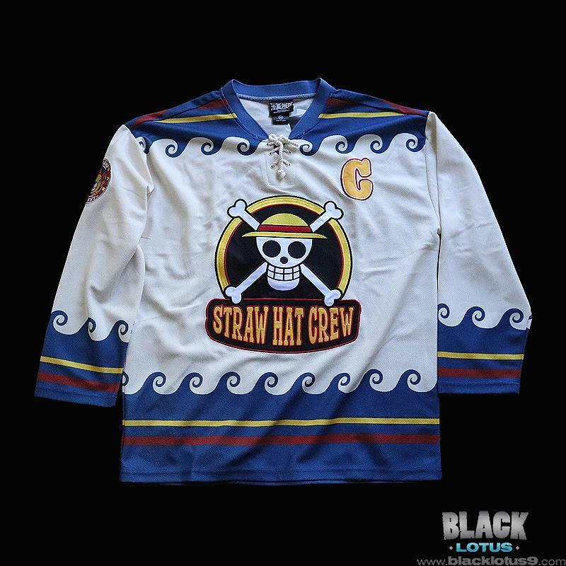 IN STOCK One Piece Straw Hat Crew Hockey Jersey Luffy 56 IN STOCK One Piece Straw Hat Crew Hockey Jersey Luffy 56
