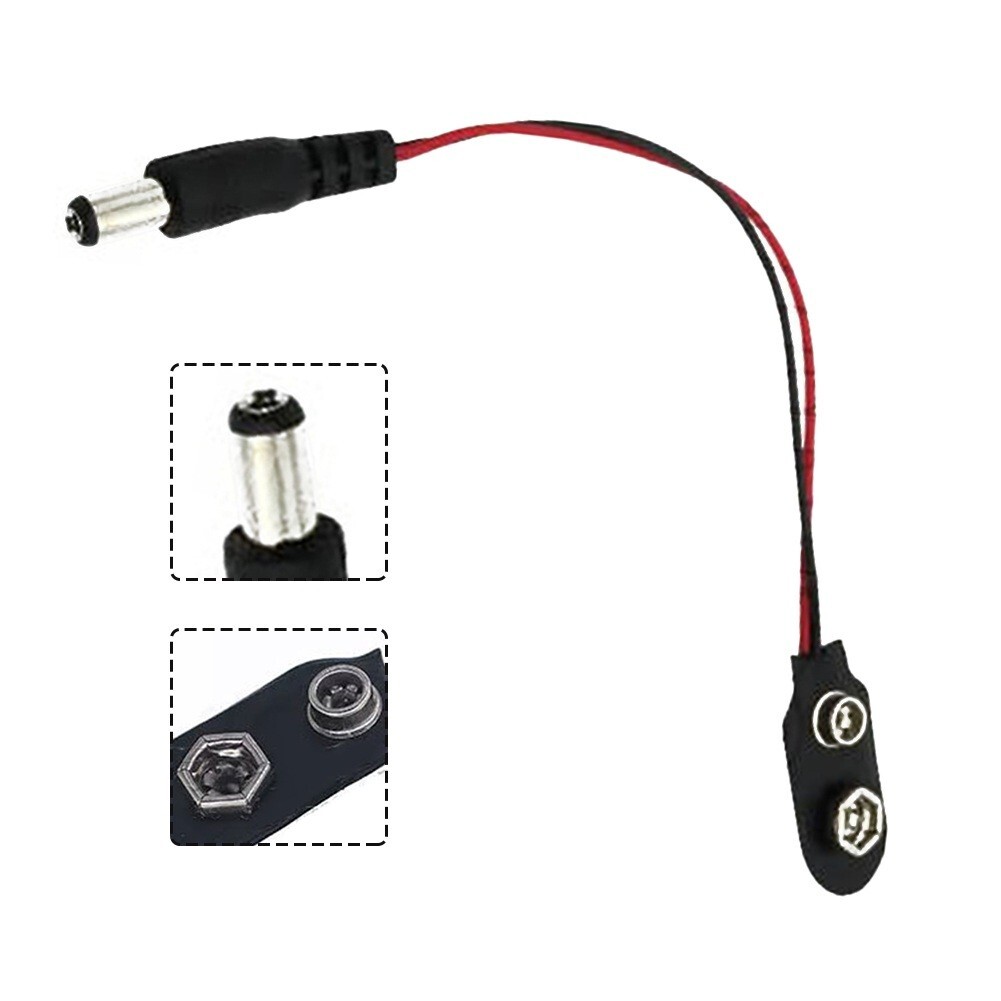 Plastic Ring 9V Battery Power Connector Adapter for Safe and For ...