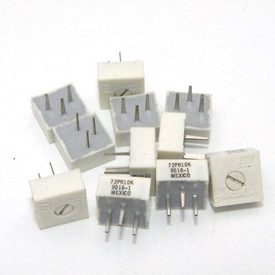 ( 10 PCS ) BI 72PR10K 3/8" Square Single Turn 10K Cermet Trimmer Pot ...