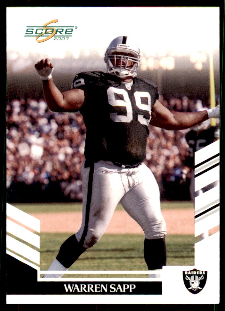 2007 SCORE WARREN SAPP OAKLAND RAIDERS #275 | eBay