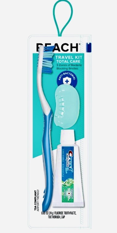 12 REACH Travel Toothbrush Set Crest Toothpaste Soft Bristle ...