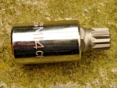 HALFORDS ADVANCED M14 SPLINE SOCKET, TRIPLE SQUARE, 1/2" DRIVE, NEW ...