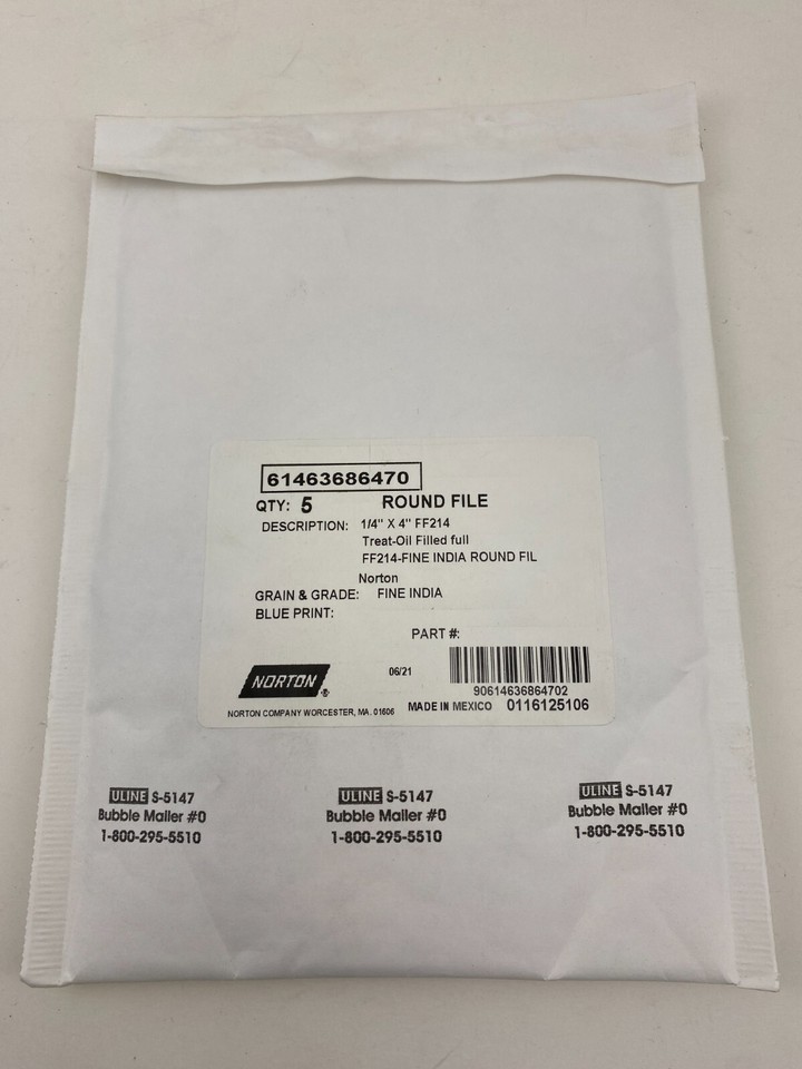 Norton 61463686470 Round File 1/4"x4" FF214 Fine | eBay