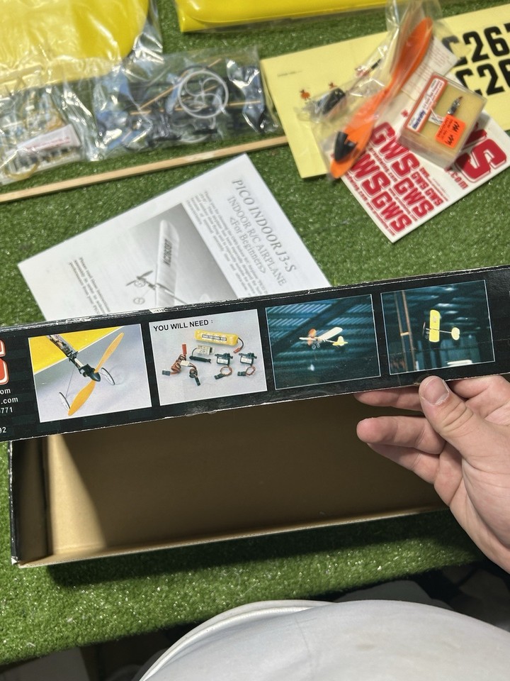 GWS PICO-J3-S RC AIRCRAFT INDOOR FLYER KIT AIRPLANE MODEL New Open Box ...