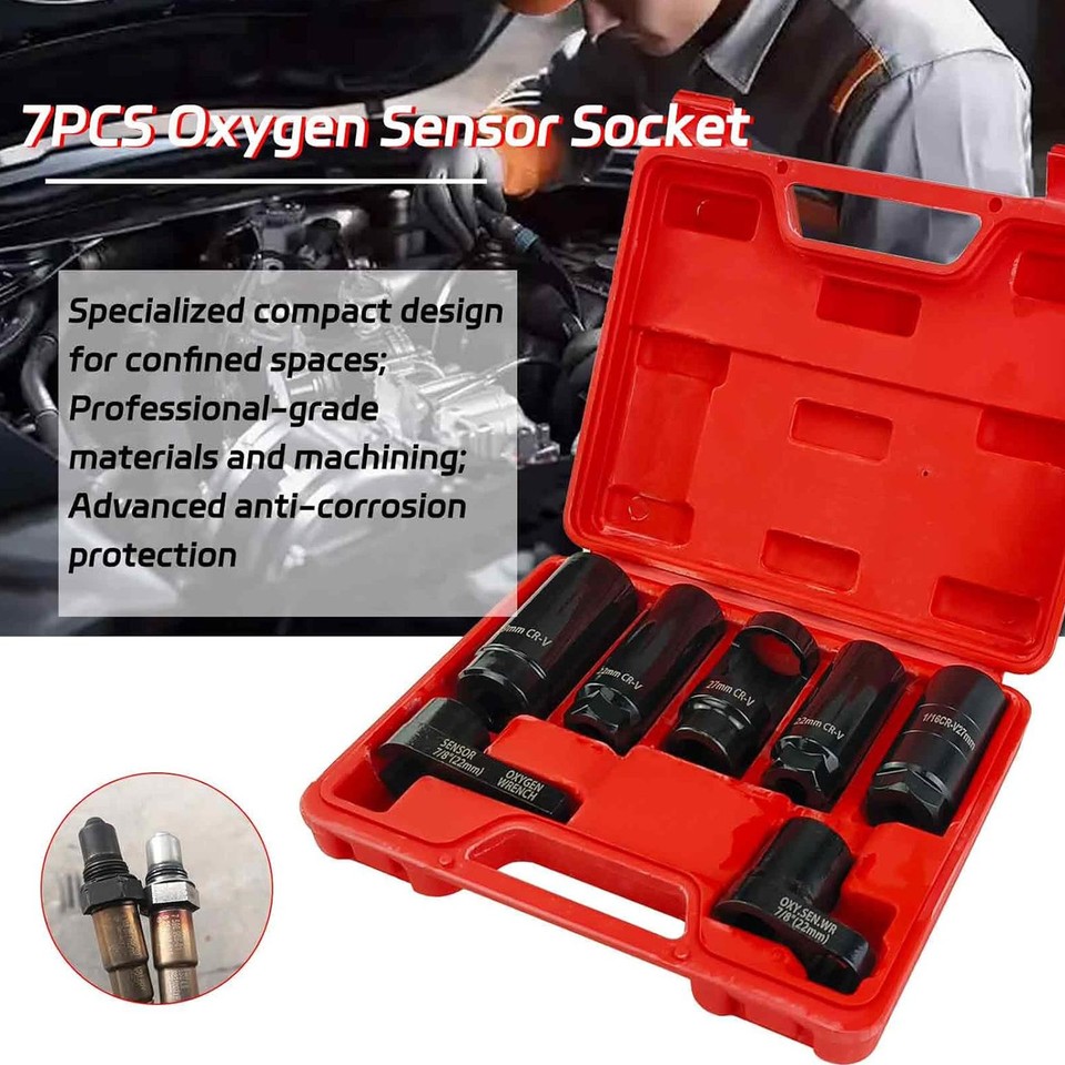 Oxygen Sensor & Oil Pressure Sending Unit Master Sensor Socket Tool Set ...