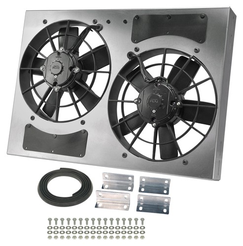 Derale Cooling High Output Dual 11" Electric RAD Fan Aluminum Shroud ...