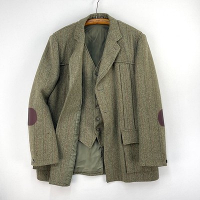 Christopher Dawes Derby Tweed Jacket & Waistcoat Mens 48L Norfolk ...