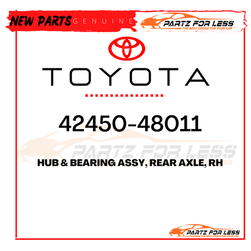 42450-48011 TOYOTA GENUINE HUB & BEARING ASSY, REAR AXLE, RH 4245048011 ...