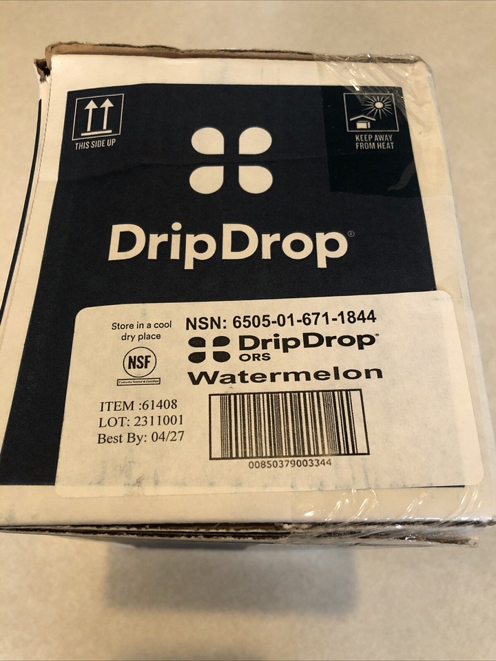 DripDrop Hydration Electrolyte Drink Mix 100 Packets - Watermelon | eBay