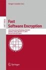 Fast Software Encryption : 22nd International Workshop, Fse 2015, Istanbul, T... 9783662481158| eBay