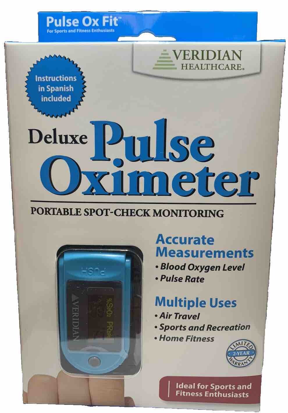 Veridian Healthcare 11-50D Deluxe Pulse Oximeter Blood Oxygen Level ...