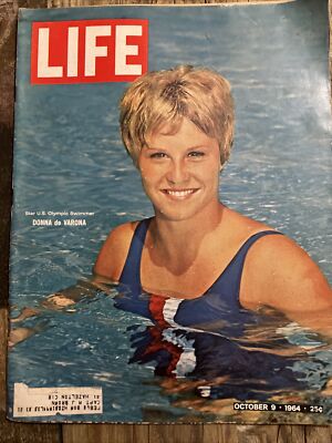 LIFE Magazine October 9 1964 US Swimmers Harpo Marx Ollie McClung ...
