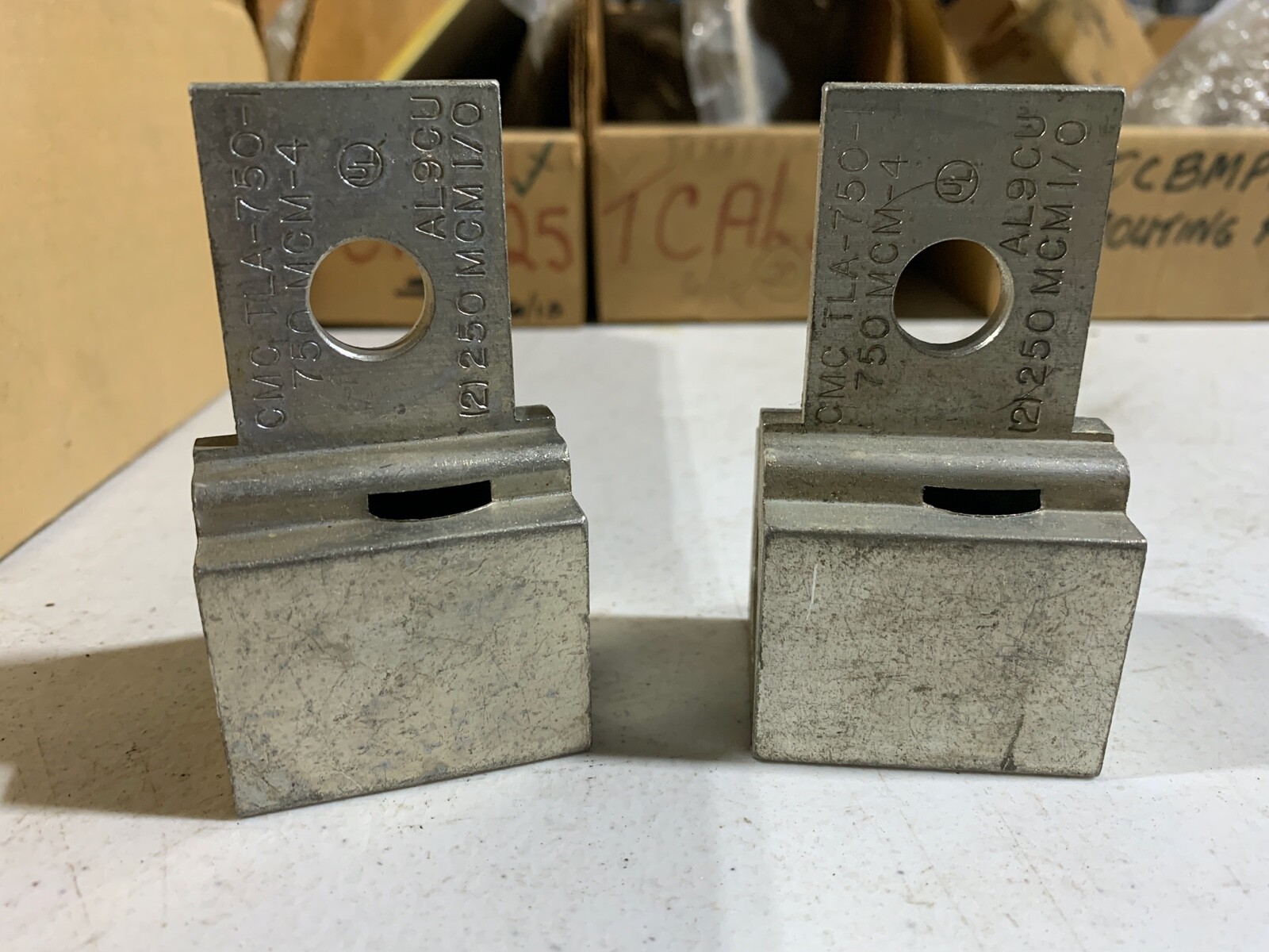 4x CMC TLA-750-1 Mechanical Lug Connectors 750 MCM-4 (2) MCM 1/0 NOS ...