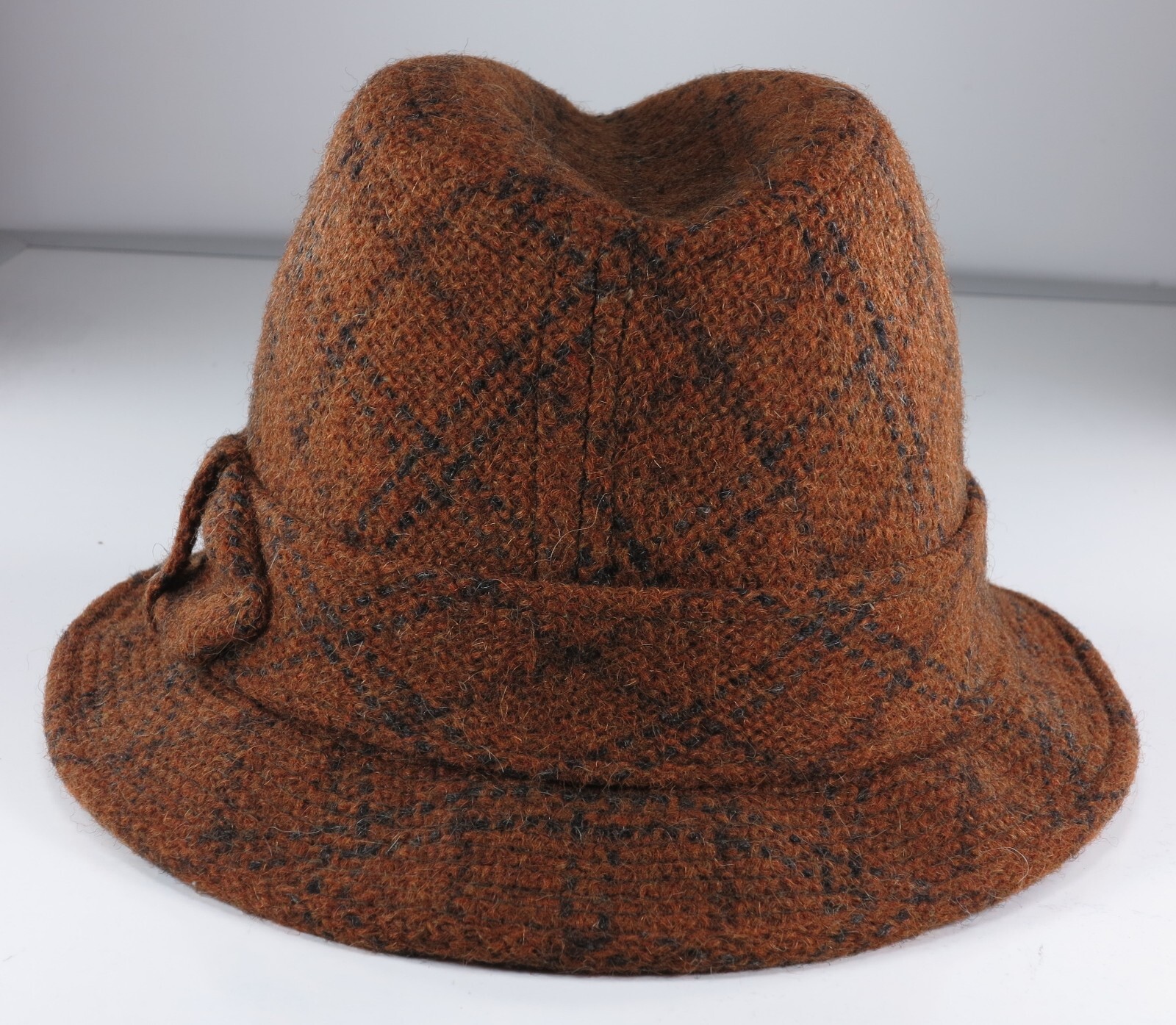 Cavanagh Hats New York Fedora Sz 7 Vtg orange wool tweed Britain ...
