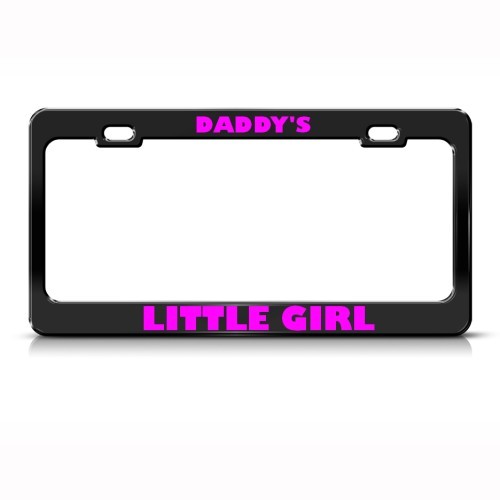 Metal License Plate Frame Daddy's Little Girl Girls Car Accessories ...