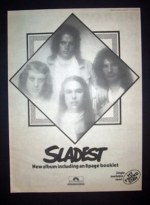 Slade Sladest 1973 Poster Type Ad, Promo Advert | eBay