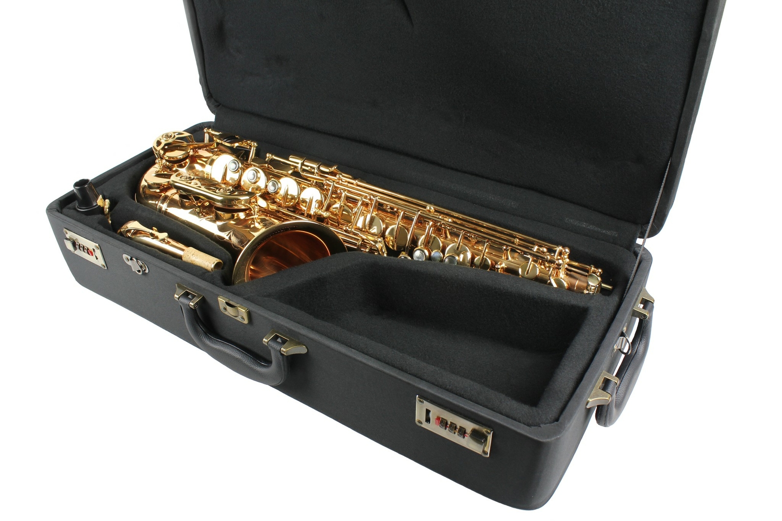 Professional ALTO SAXOPHONE Eb Sax 875 Model Gold Lacquer Real Black ...
