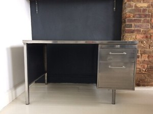 Stainless Steel Industrial Style Desk | eBay