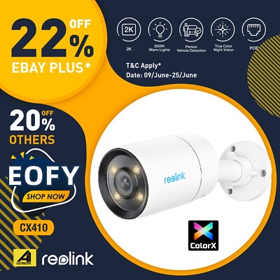 Reolink CX410 2K 4MP True Color Night Vision PoE IP Security Outdoor ...