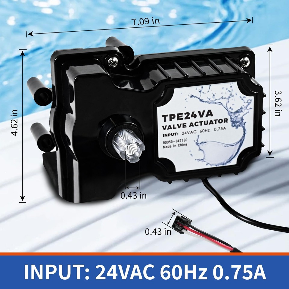 24-Volt Pool Valve Actuator, TPE24VA 24-Volt Valve Actuator Control ...