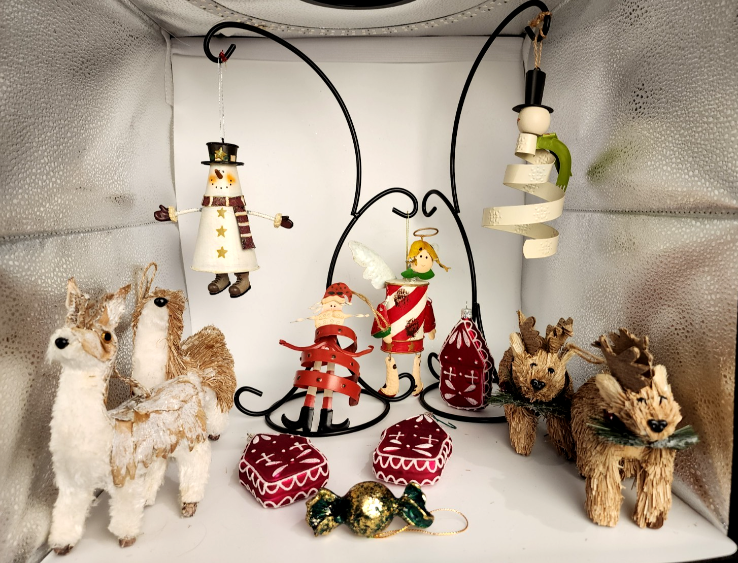 12 Rare Vintage Pier 1 Christmas Ornaments-Unique Metal Characters ...