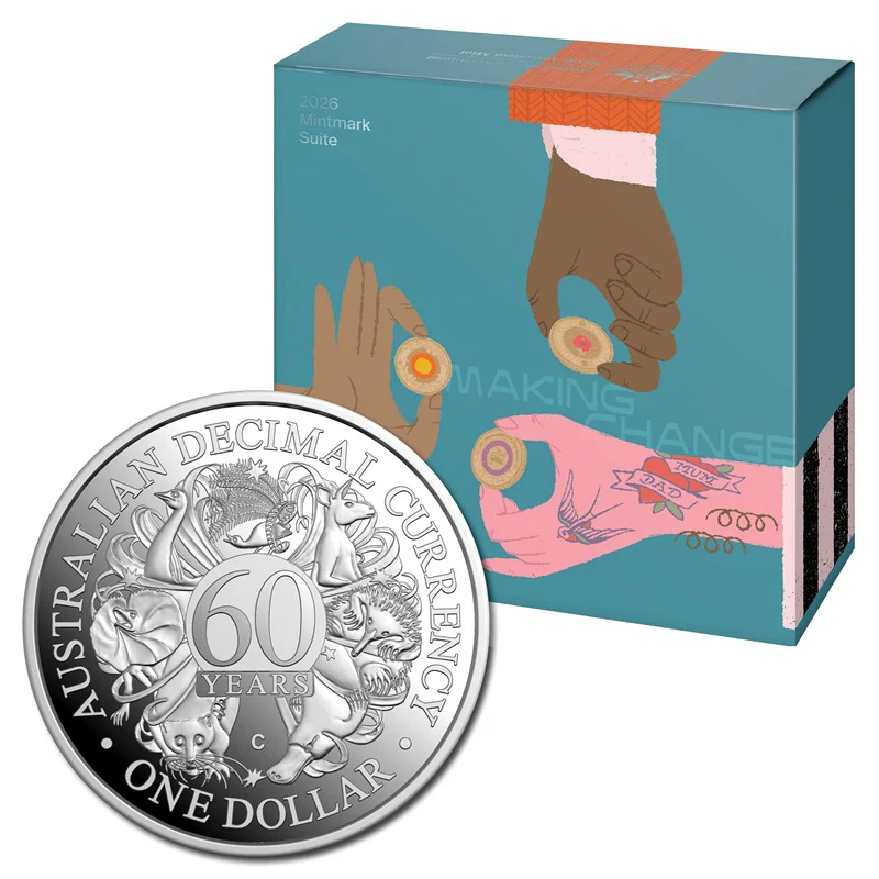 2026 The 60th Anniversary of Decimal Currency $1 Silver Proof Coin 'C ...