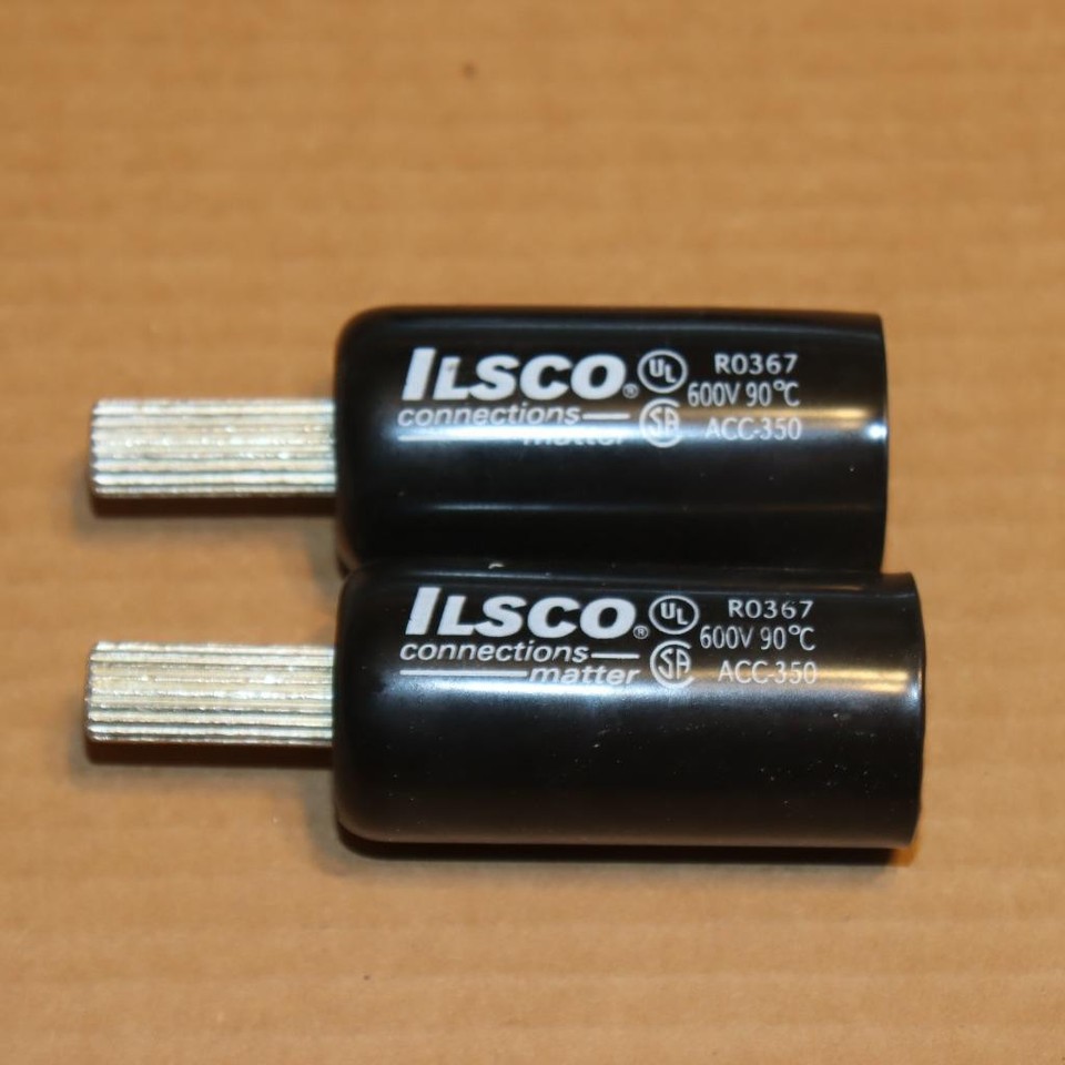 One Lot of 2 Ilsco ACM-250 Brown Die #14 w/ACC-350 Insulator Pigtail ...