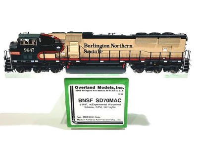 Overland OMI BNSF SD70MAC Burlington Northern Santa Fe #9647 HO Brass ...