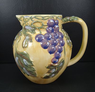 Noble Excellence Meritage 96 oz. Pitcher Grapes Leaves Embossed ...