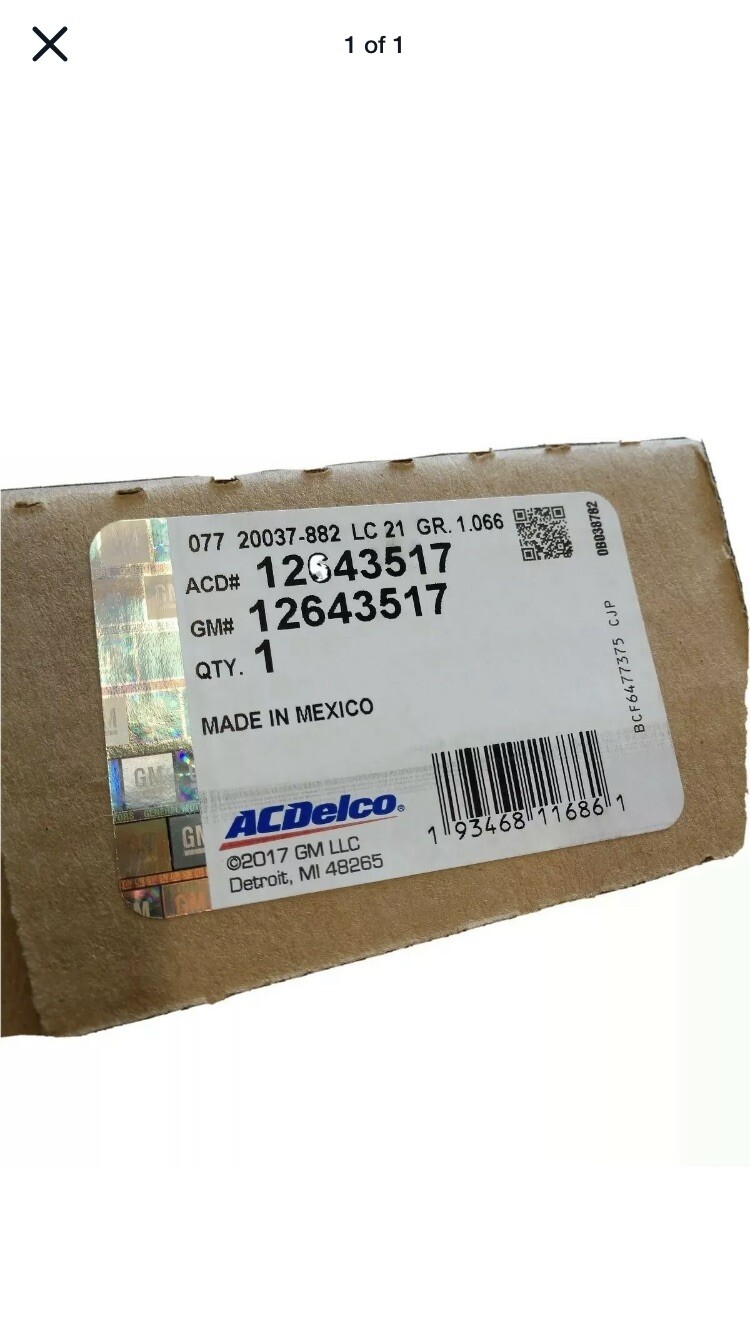 Genuine GM Belt 12643517 Silverado Tahoe Suburban Escalade Vacuum Pump ...