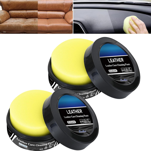 2Pcs Leader Cleaning and Care Cream & Cleaning Paste for Leather Care ...