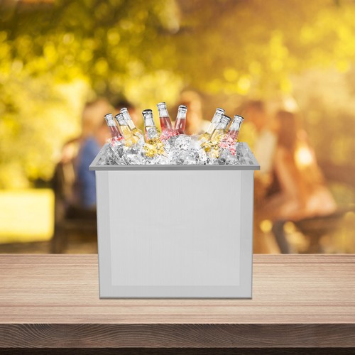 66L Food-grade 304 Stainless Steel Drop-in Ice Chest All-in-one Open ...