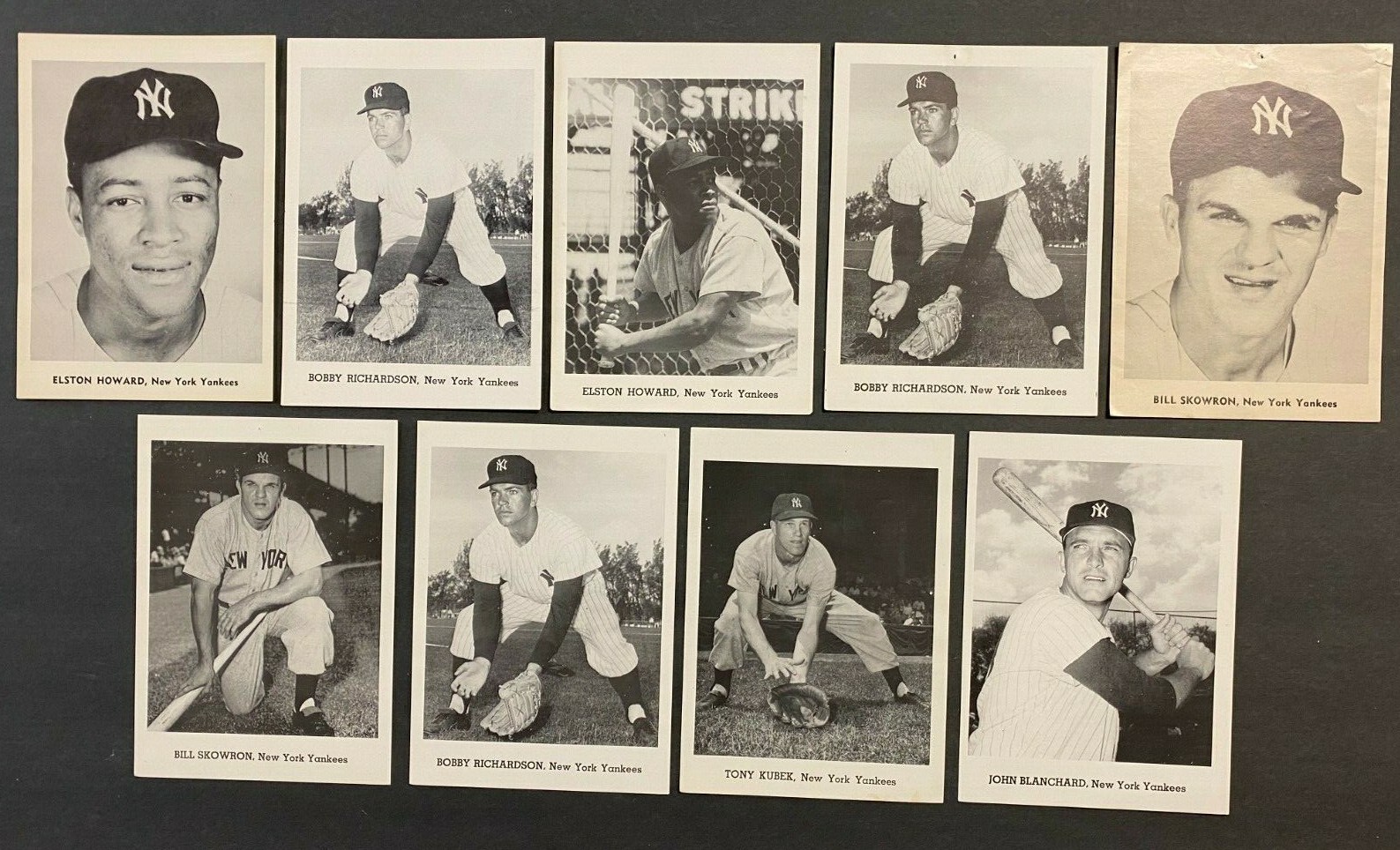 1950S/60S MLB LOT OF (8) NEW YORK YANKEES TEAM PLAYER PHOTOS #2 SKOWRON ...