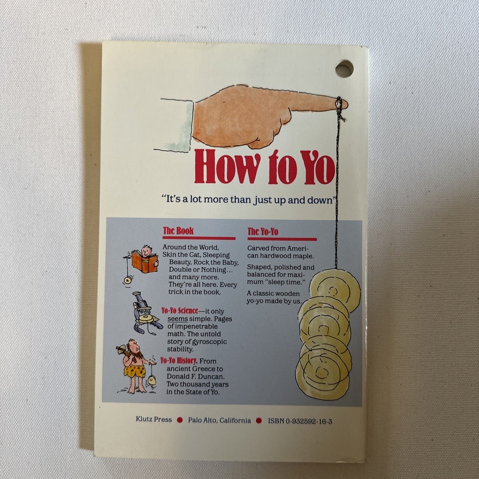 The Klutz Yo-Yo Book by John Cassidy (1987 Paperback) VG | eBay