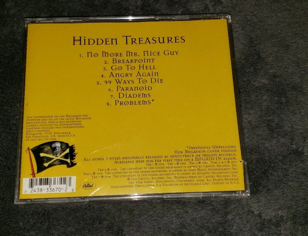 Megadeth Hidden Treasures Version 2