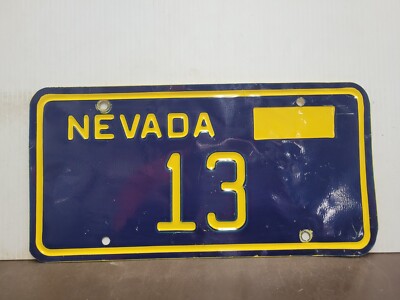 1975 Nevada #13 TWO DIGIT License Plate Tag | eBay