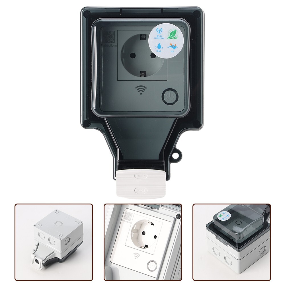 European Standard Home Power Socket with Waterproof IP66 and Tuya WiFi ...