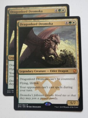 2x Dragonlord Dromoka legendary creature mythic rares - Dragons of ...