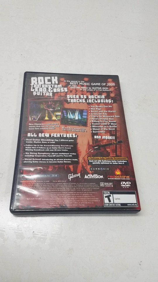 Guitar Hero II PS2 (Sony PlayStation 2) PS2 CASE MANUAL DISC TESTED ...