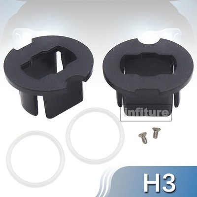 2Pcs H3 Car LED Headlight Bulb Adapter Holder Base Sockets Headlamp ...