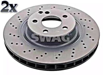 Brake Disc Front Axle x2 pcs Fits MERCEDES W230 W211 S211 R230 ...