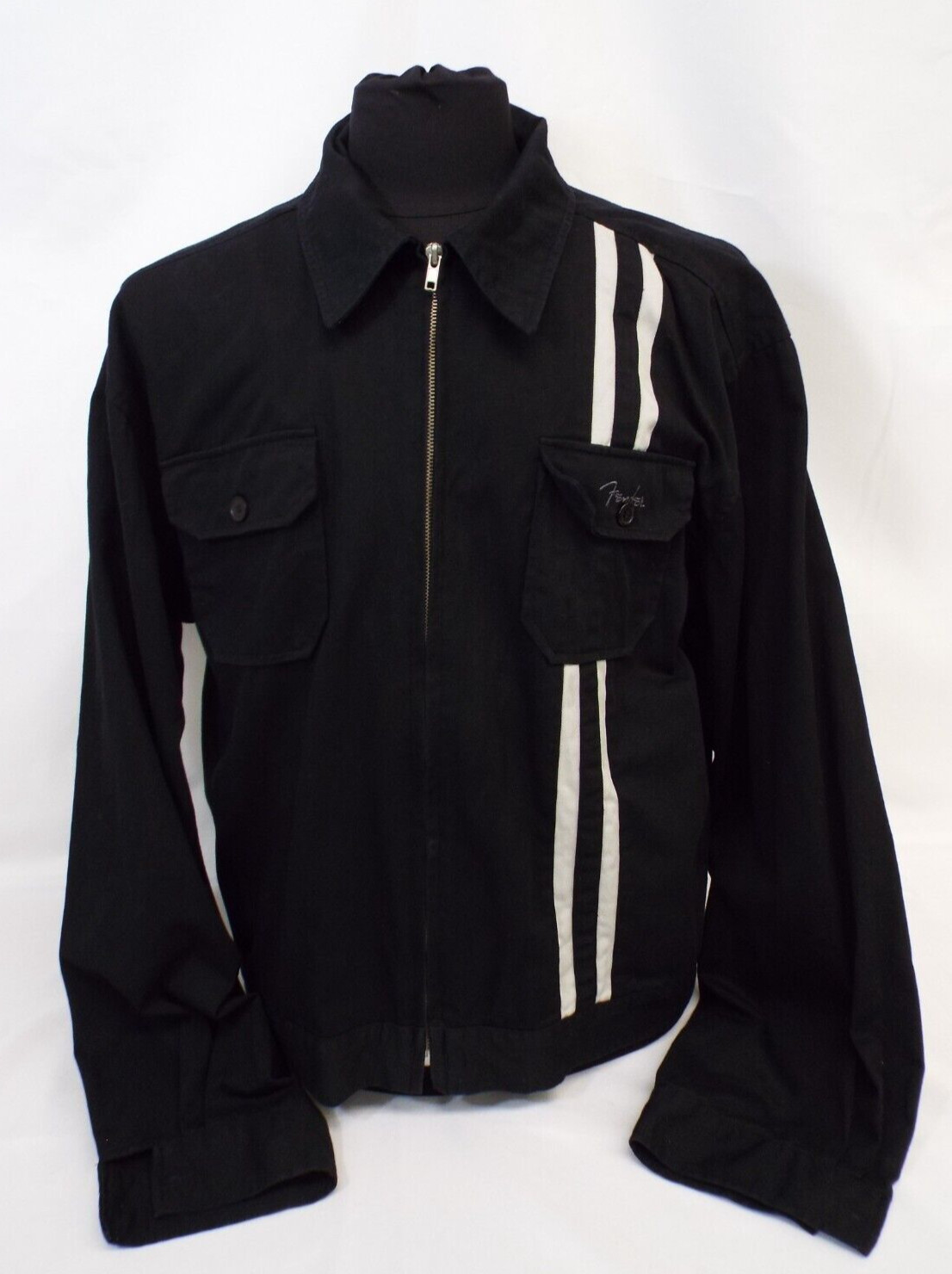 Da Vinci FENDER Guitar Black Racing Jacket LARGE Cris… - Gem