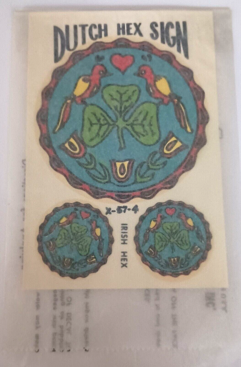 Irish Hex Signs Hxa: IRISH HEX 08 32in PA Dutch Engraved