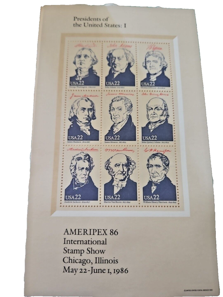 US Postage Stamp Ameripex 86 International Stamp Show, Chicago ill | eBay