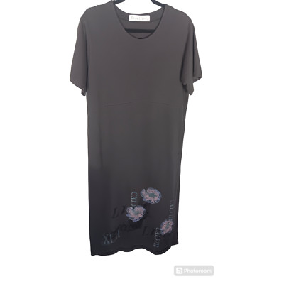 BLUEFISH VIntage Maxi Hand Painted CXLVII Flower Organic Cotton Boho ...