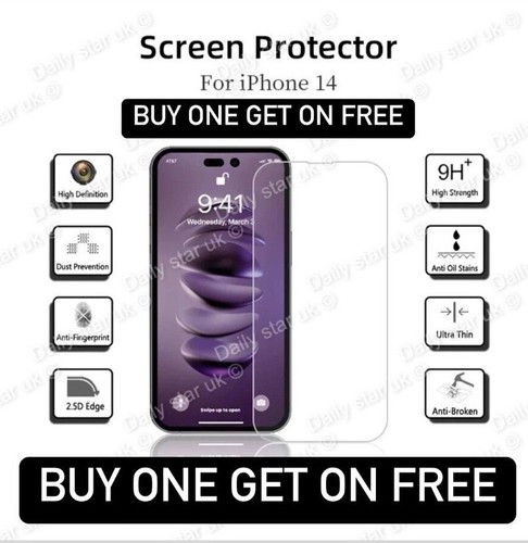 Gorilla Tempered Glass Screen Protector For Apple iPhone 14 14 PRO 13 ...