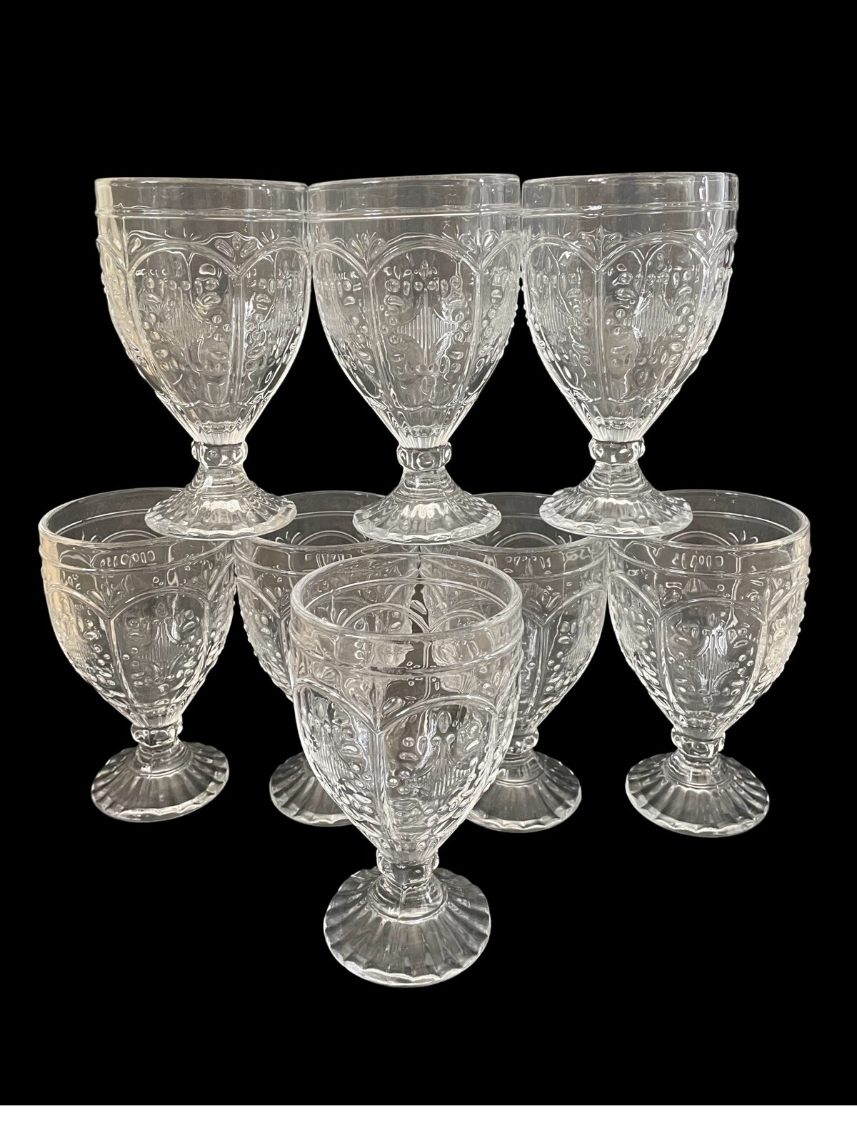 Fitz and Floyd Trestle Glassware Ornate Goblets, Set of 8 | eBay