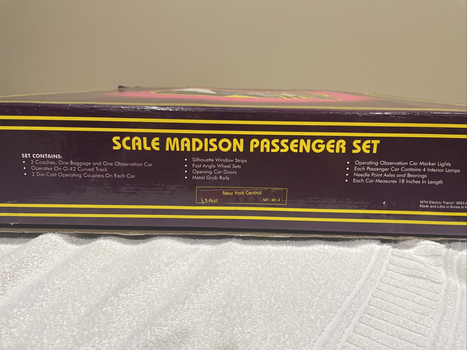 MTH 20-4019, New York Central, 5 Car 70' Scale Madison Passenger Set | eBay